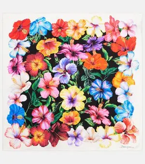 Dolce & Gabbana Floral Silk Twill Scarf - Multicoloured