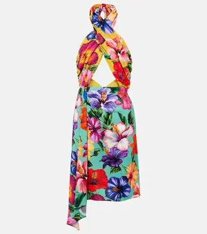 Dolce & Gabbana Floral Halterneck Minidress - Multicoloured