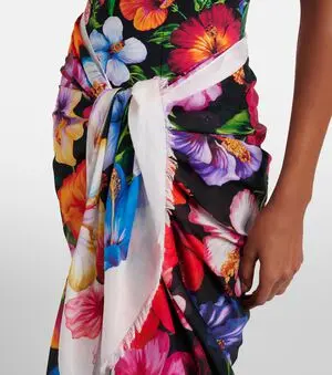 Dolce & Gabbana Floral Cotton Beach Cover-up
