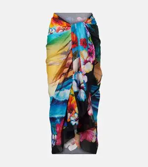 Dolce & Gabbana Floral Cotton Beach Cover-up - Multicoloured