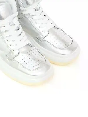 MAISON MARGIELA Tone Metallic High-top Sneakers