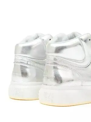 MAISON MARGIELA Tone Metallic High-top Sneakers