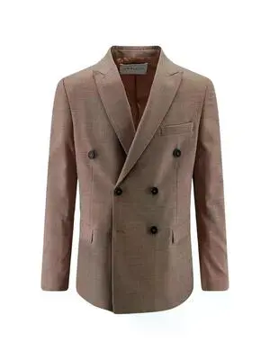 AMARANTO Double-breasted Blazer - Neutrals