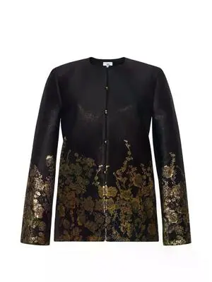 Adam Lippes Floral Jacquard Jacket - Black