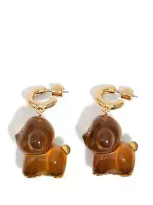 Bimba Y Lola Dog Hoop Earrings - Gold