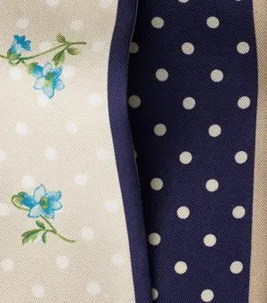 Prada Silk Skinny Scarf - Neutral