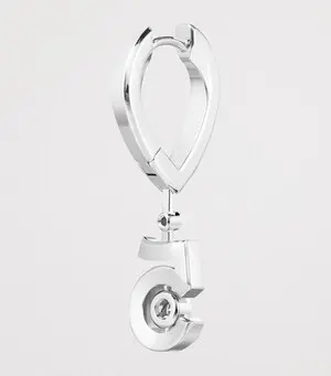 Chanel Eternal N°5 Drop Earrings In White Gold And Diamonds