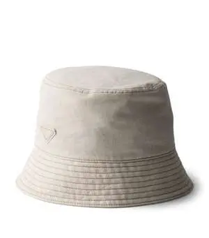 Prada Twill Bucket Hat - Neutral