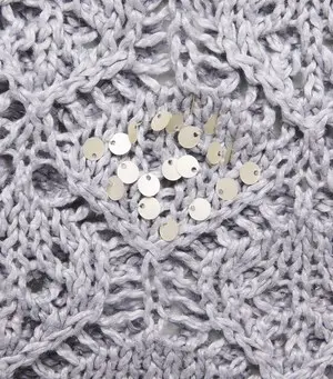 Eleventy Linen Sequin-embellished Sweater