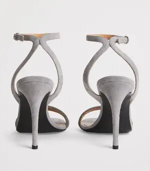 Eleventy Suede Crystal-embellished Stiletto Sandals