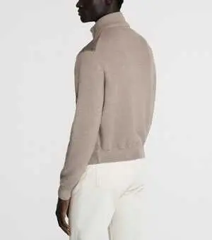 Dunhill Cashmere And Leather Bomber Jacket