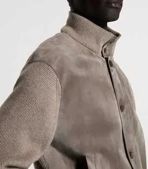 Dunhill Cashmere And Leather Bomber Jacket