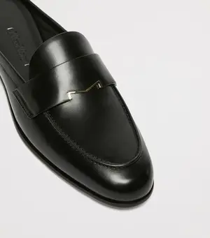 Max Mara Leather Logo-hardware Mules