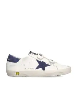 GOLDEN GOOSE Old School Velcro Leather Sneakers