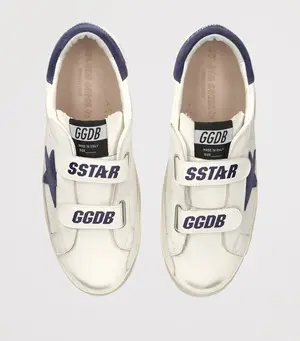 GOLDEN GOOSE Old School Velcro Leather Sneakers