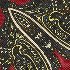 Dunhill Mulberry Silk Printed Pocket Square - Red