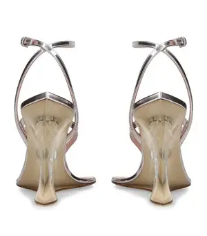 Alaïa Metallic Leather Wedge Sandals 90