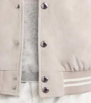 Eleventy Suede Giubbino Bomber Jacket