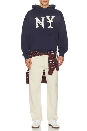 DUKE + DEXTER Ny Embroidered Hoodie - Navy