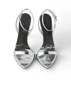 Prada Metallic Leather High-heeled Sandals