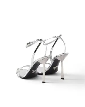 Prada Metallic Leather High-heeled Sandals