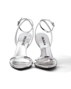Prada Metallic Leather High-heeled Sandals