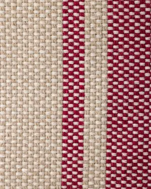 Prada Large Canvas And Leather Tote Bag - Tan/red