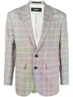 Dsquared2 Plaid-pattern Single-breasted Blazer