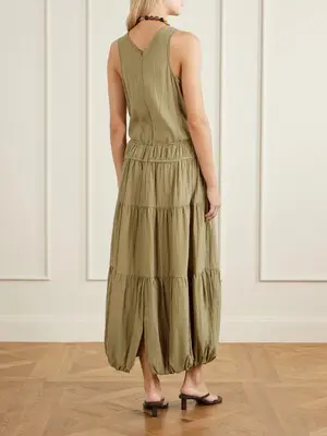 Co Pleated Tiered Maxi Dress