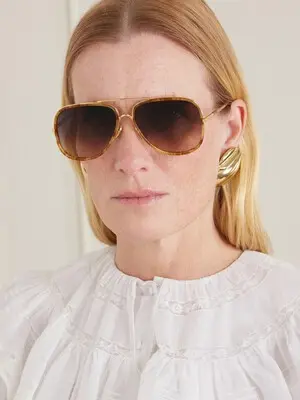 Chloé Aviator-frame Acetate Sunglasses