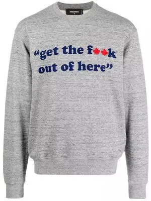 Dsquared2 Mélange Slogan Print Sweatshirt
