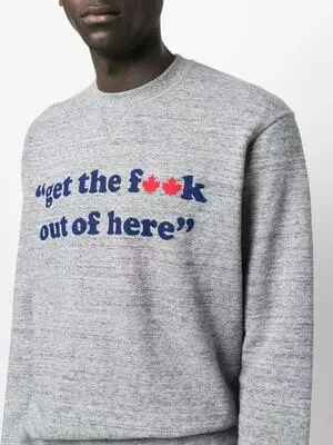 Dsquared2 Mélange Slogan Print Sweatshirt