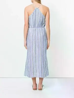 Woolrich Striped Linen Maxi Dress