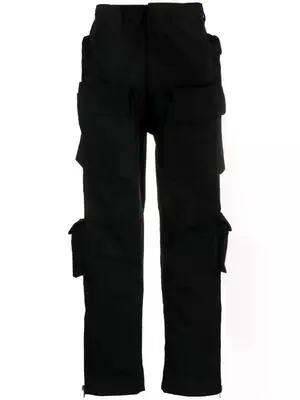 1989 STUDIO Cargo Straight-leg Trousers - Black