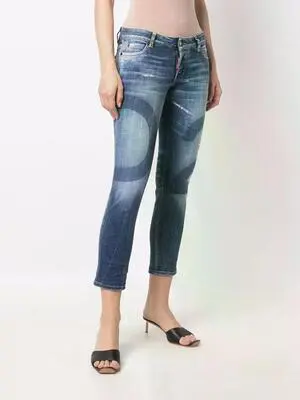 Dsquared2 Cropped Logo-wash Jeans