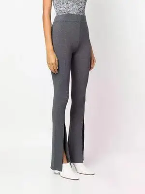 Remain Birger Christensen Front-slit Rib Knit Trousers