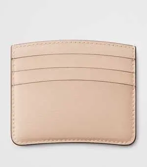 Cartier Leather Panthère C De Card Holder - Beige