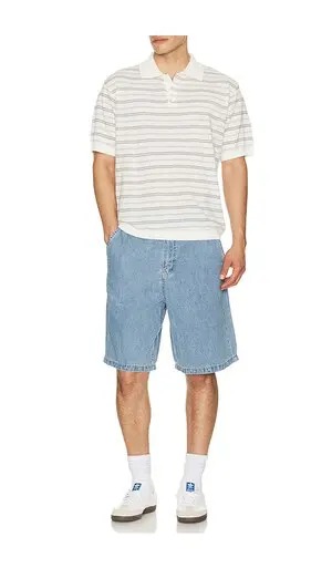 DUNST Linen Striped Polo Knit In . Also