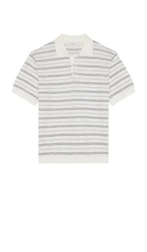 DUNST Linen Striped Polo Knit In . Also