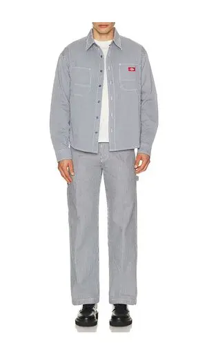 Dickies Hickory Long Sleeve Work Shirt - Slate
