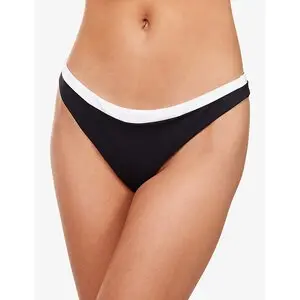 TALA Contrast Cheeky Bikini Bottoms - Shadow Black