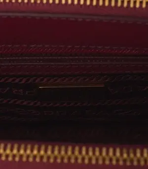 Prada Mini Saffiano Leather Galleria Top-handle Bag - Red