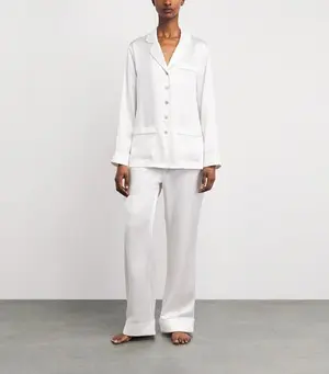 Olivia Von Halle Silk Coco Pyjama Set - Ivory