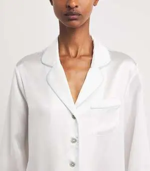 Olivia Von Halle Silk Coco Pyjama Set - Ivory