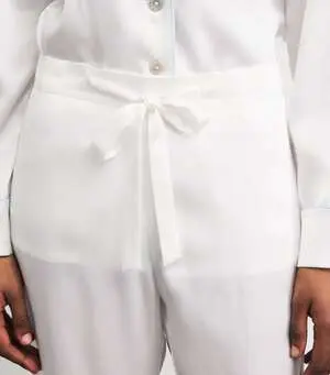 Olivia Von Halle Silk Coco Pyjama Set - Ivory