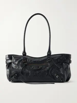 Balenciaga Le City East-west Leather Shoulder Bag - Black