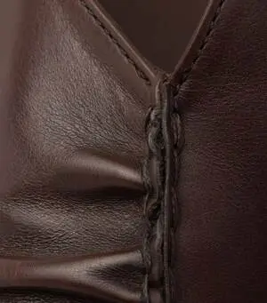 Prada Leather Mules - Brown