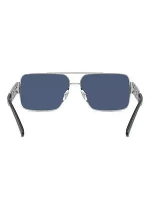 Versace Greca Rectangle-frame Sunglasses