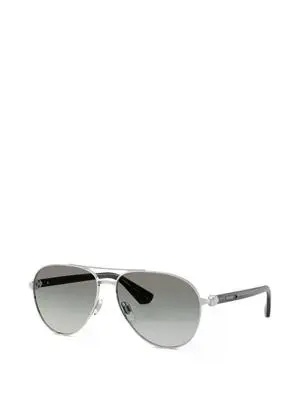 Burberry Pilot Frame Sunglasses - Silver