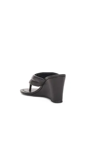 ST. AGNI Stitch Detail Thong Wedge Sandal